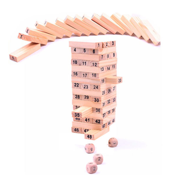 Jenga Wooden Stacking Tower Game - 52 pcs - Planet X | Online Toy Store ...