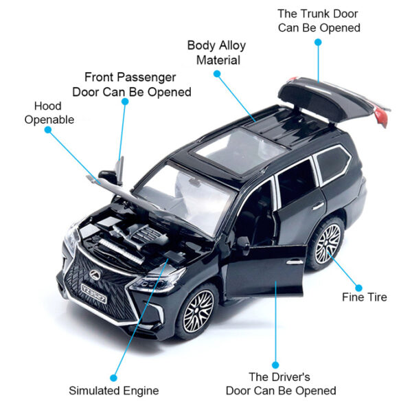 Lexus Land Cruiser Prado - Lexus lx 570 Toy Car Pull Back and Die cast ...