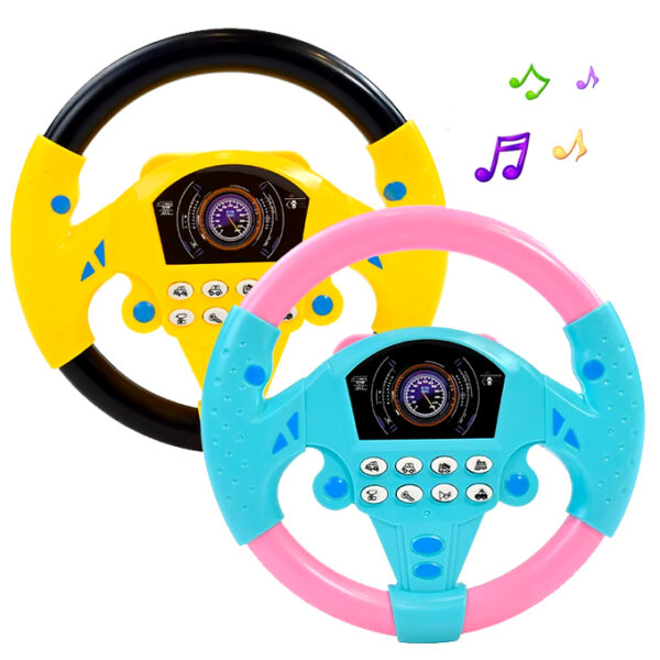 Electric Simulation Steering Wheel Toy with Light & Sound Small Driving ...
